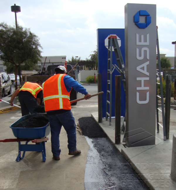 Asphalt Repair For Chase Banks in Riverside California